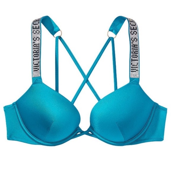 Victorias Secret Swim Nwt Victorias Secret Rhinestone Ocean Blue